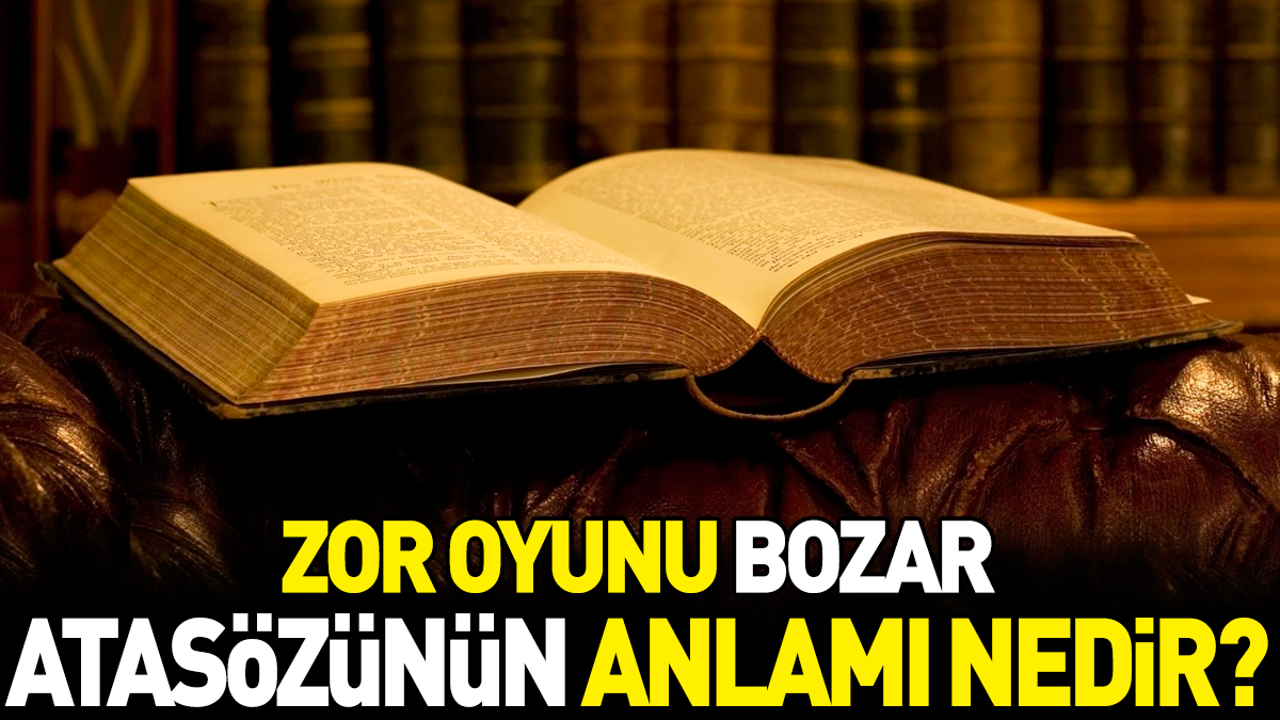 Zor oyunu bozar atasözünün anlamı nedir?